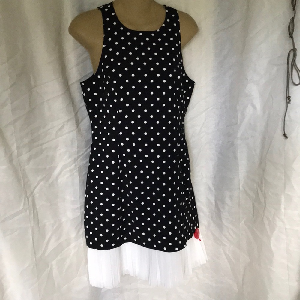 Cinq A Sept 5a7 Black And White Dots Dress Sz 8 New! - Gem